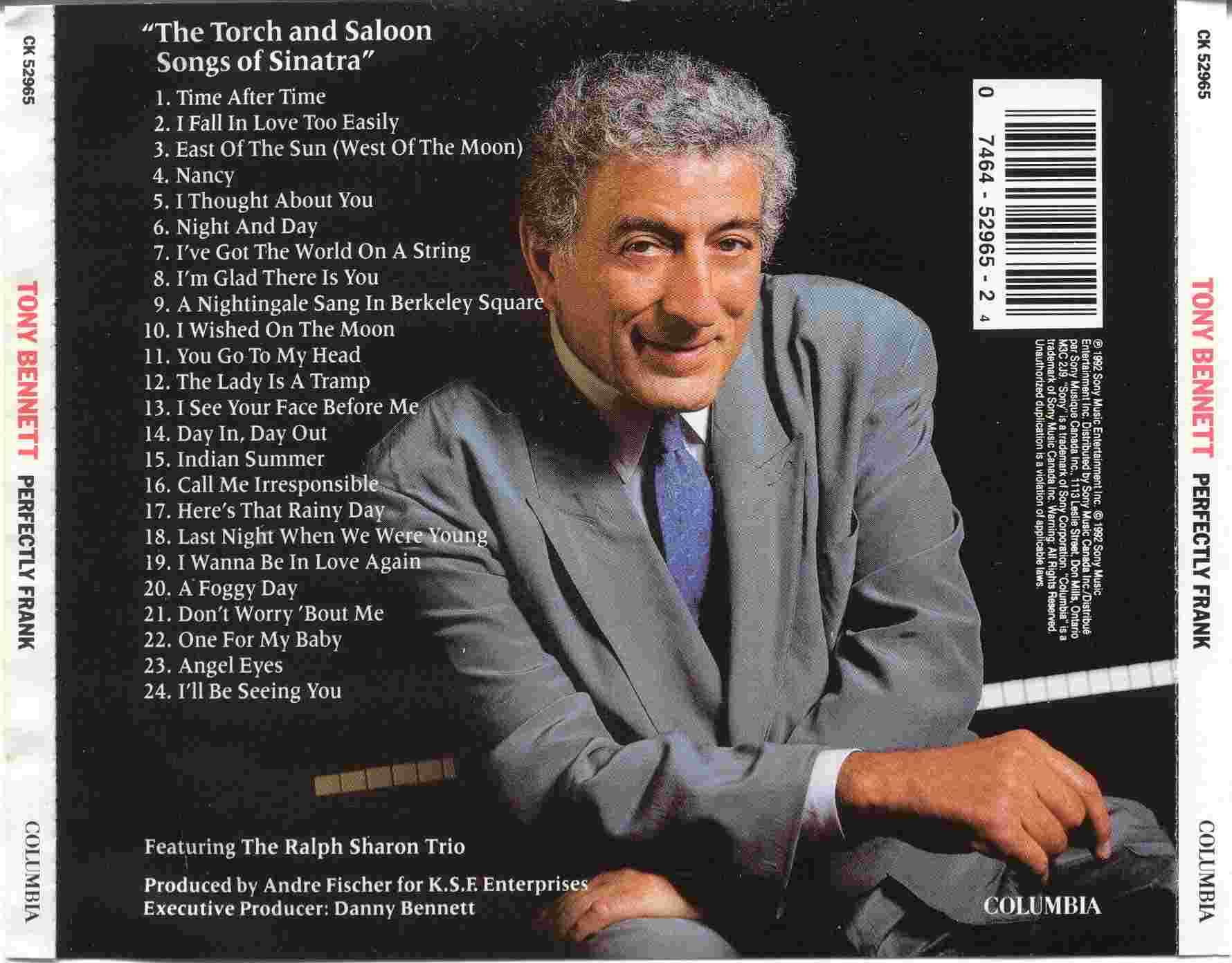 Tony Bennett Perfectly Frank (1992) : Back | CD Covers | Cover Century ...